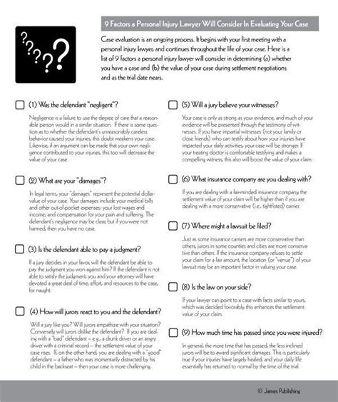 9 Factors A Lawyer Will Use To Evaluate Your Case Law Offices Of