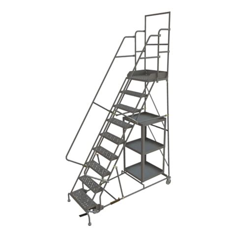 Stock Picking Rolling Ladder 9 Steps Perforated Areic Inc