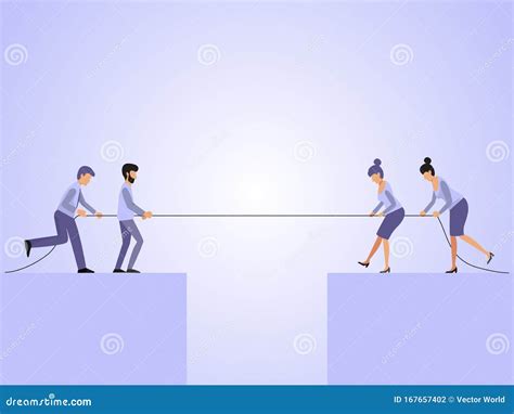 男女拉锯战矢量图插图 商业绳索竞争概念 商人把绳子拉在 向量例证 插画 包括有 工作 事业 167657402