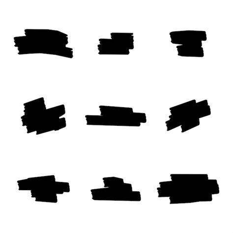 Premium Vector Abstract Brush Element Design Collection