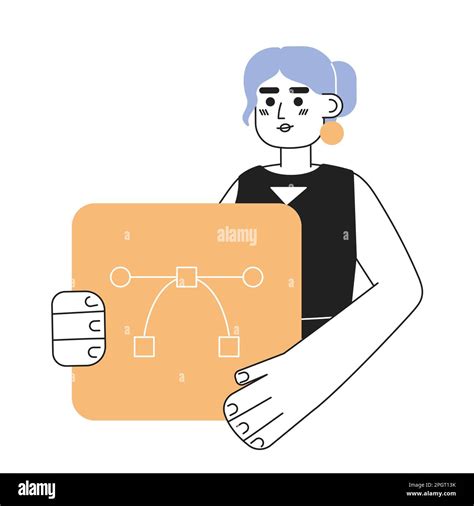 Graphic Designer Artist Line Concept Vector Spot Illustration Stock Vector Image And Art Alamy