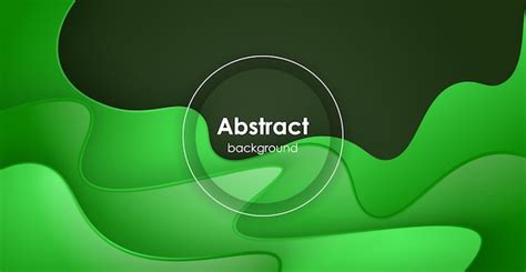 Premium Vector Modern Abstract Dynamic Green Color With Wavy Shape Overlap Layers Background