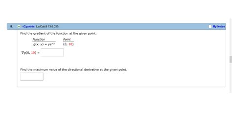 Solved Find The Gradient Of The Function At The Given Point