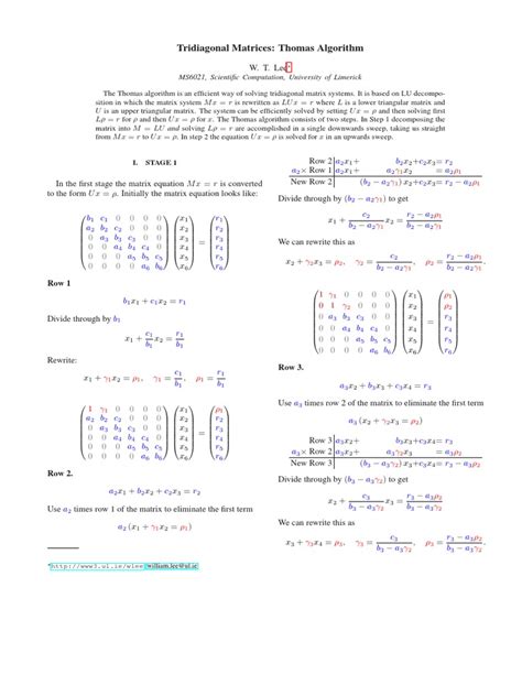 Ms6021 Thomas Pdf Matrix Mathematics Computational Science