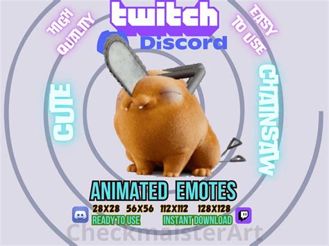 Animated Cute Chainsaw Emote Twitch Emotes Discord Emotes Vibe