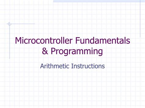 PPT Microcontroller Fundamentals Programming PowerPoint Presentation ID