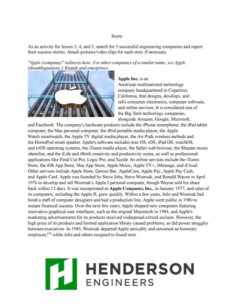 Assignment No Lecture Notes Score As An Activity For Lesson 3 4