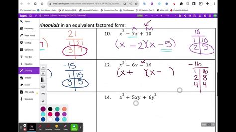 Lesson 01 Basic Factoring Youtube