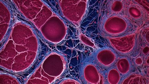 Microscopic Visualization Of Cells Showcasing Biological Structure And Connections Premium Ai