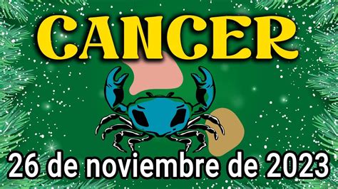 💛 𝐔𝐧𝐚 𝐜𝐨𝐧𝐞𝐱𝐢ó𝐧 𝐝𝐞𝐬𝐭𝐢𝐧𝐚𝐝𝐚 🥰 Horóscopo De Hoy Cáncer ♋ 26 De Noviembre De