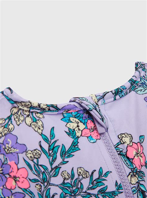 Ripley Ropa De BaÑo NiÑa Colloky Lila Playa Con Flores