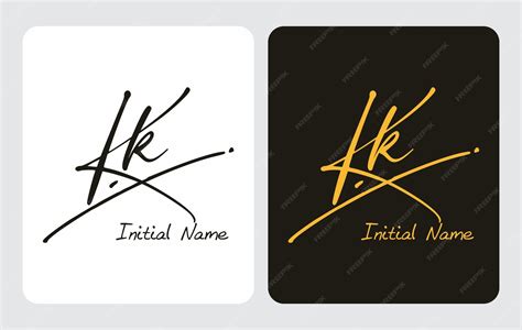 Premium Vector Kk K K Initial Handwriting Kk Initial Handwriting