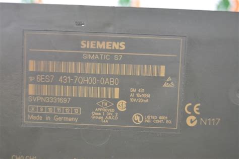 SIEMENS SIMATIC S Analog Input SM ES QH AB ES QH