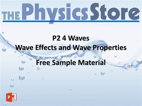 KS Physics AQA P Energy P Waves Wave Effects And Wave Properties Free Sample Material