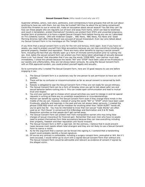 Sexual Consent Form Who Needs It And Why Use It DocsLib
