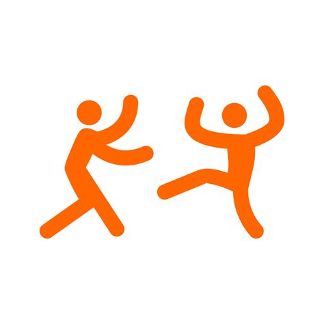 Two Stick Figure Icons Of Men Fighting 15693700 Vector Art At Vecteezy