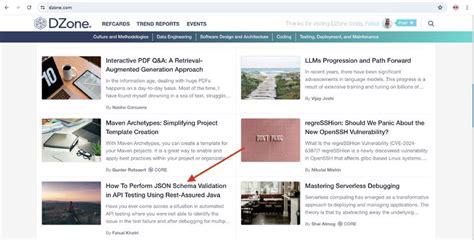 My Article On Json Schema Validation By Dzone Mohammad Faisal Khatri Posted On The Topic