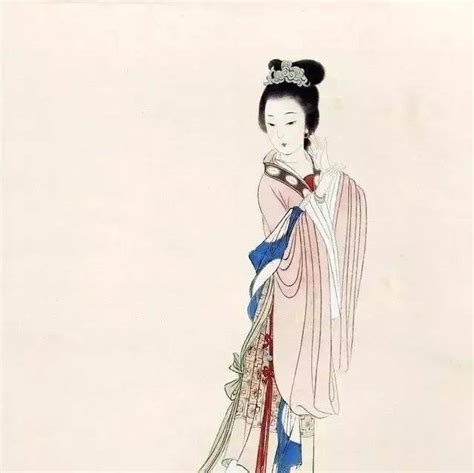 蔡岚 画笔下的人物线条，好飘逸，好漂亮仕女中国画侵权