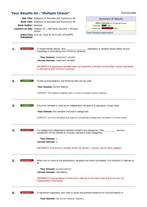 Dummy Variable Trap Multiple Choice Questions With Solutions Your