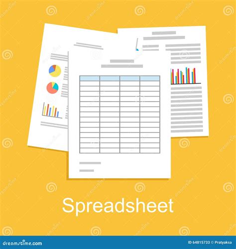 Spreadsheet Concept Illustration Stock Vector Illustration Of Management Flat 64815733
