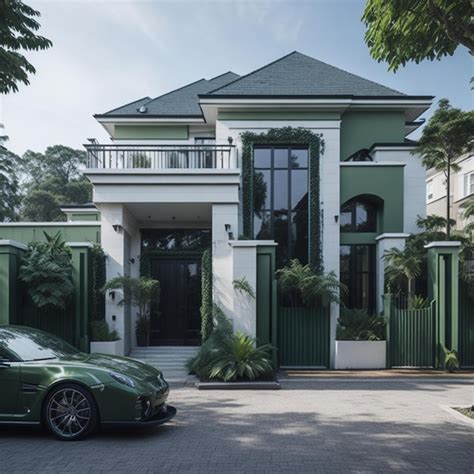 Premium Ai Image The 3story Classic Duplex Blends Tradition And Modernity