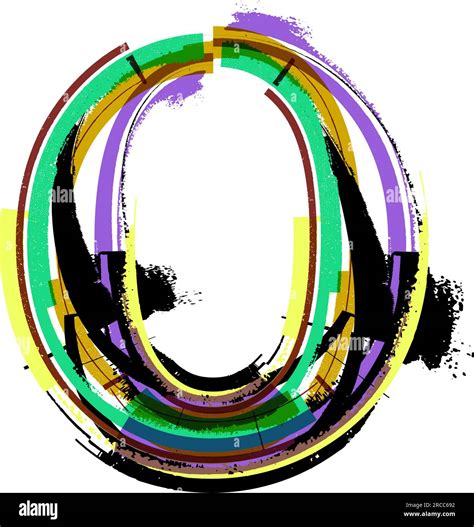 Art Sketched Fonts Lowercase Symbols Vector Illustration Letter O