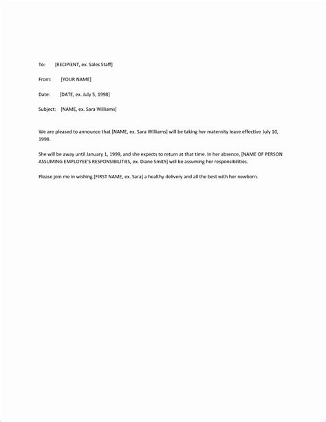 Sample Announcement Of Employee Leaving