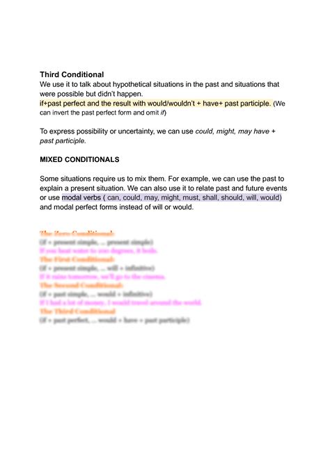 SOLUTION Zero Conditional English Grammar Notes Studypool
