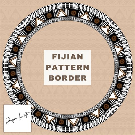 Fijian Pattern Border Png File Instant Digital Download Etsy