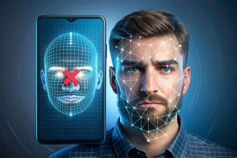 Premium Photo 3d Face Recognition Illustration With Cross Mark