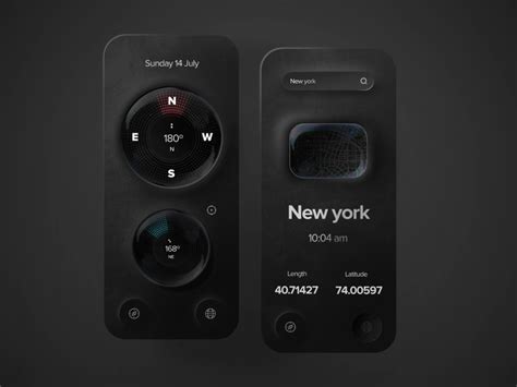 Compass App Concept Compass App App Design Layout Flat Design Icons