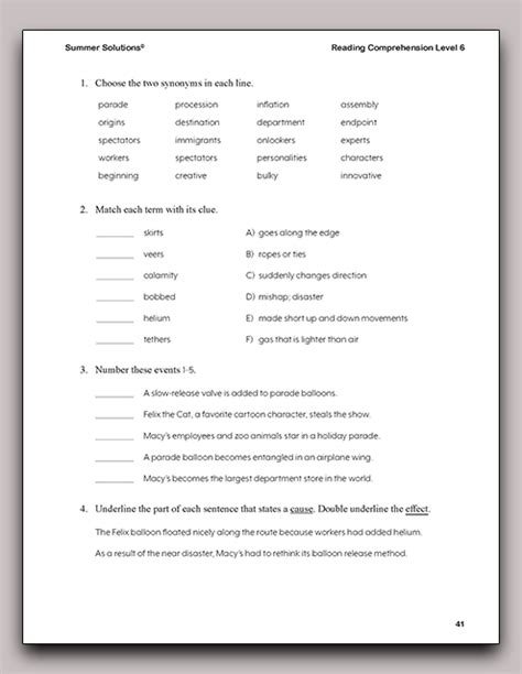Reading Comprehension 6