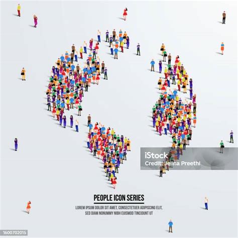 지구본 아이콘 또는 세계 인구 개념입니다 많은 사람들이 모양 지구를 만들기 위해 형성됩니다 벡터 그림입니다 개념에 대한 스톡 벡터 아트 및 기타 이미지 Istock