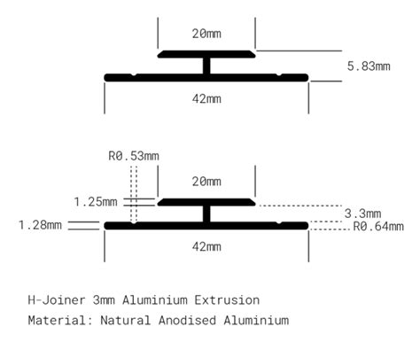 Probond 3mm Aluminium H Joiner