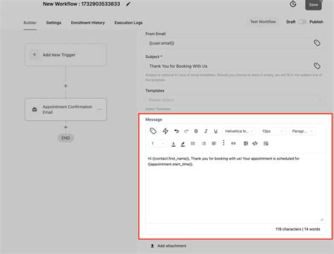 Workflow Action Send Email Highlevel Support Portal