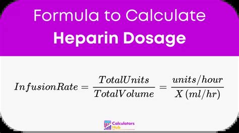 Heparin Dosage Calculator Online