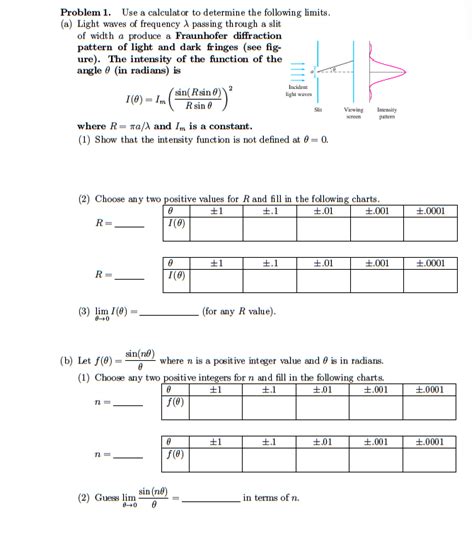 Solved Use A Calculator To Determine The Following Limits Chegg Com