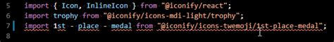 Parsing Error Declaration Or Statement Expected Issue 10 Iconify