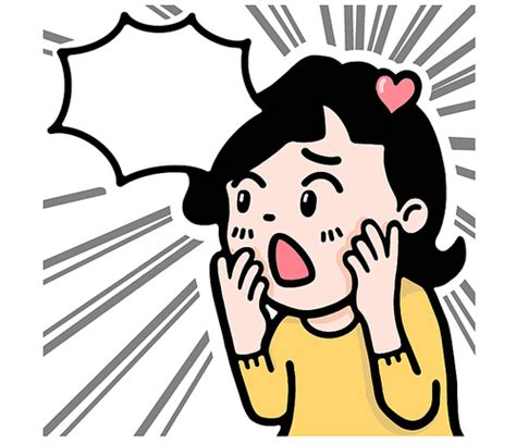 깜짝 놀라 양손으로 볼을 감싸고 있는 여자 일러스트 유토이미지 상세페이지 베이직샵 일러스트 21573511