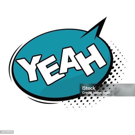 긍정적인 예 예 만화 텍스트 레터링 만화 텍스트의 음향 효과입니다 기포에 대한 스톡 벡터 아트 및 기타 이미지 기포 낱말 다중 색상 Istock