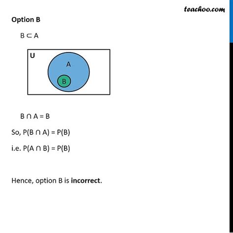 Misc 17 MCQ If P B A 1 Chapter 13 Class 12 Probability CBSE
