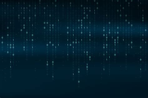 Binary Code Background Falling Streaming Vector Image