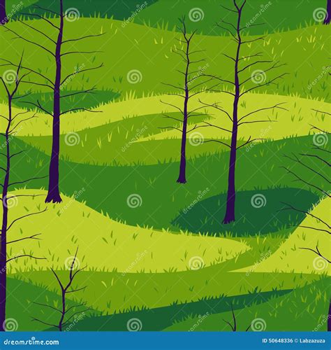 Old Leafless Trees Vector Drawing 153223501
