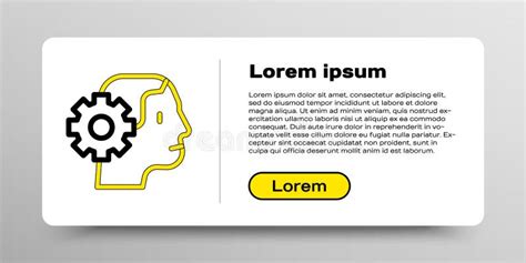 Line Humanoid Robot Icon Isolated On White Background Artificial Intelligence Machine Learning