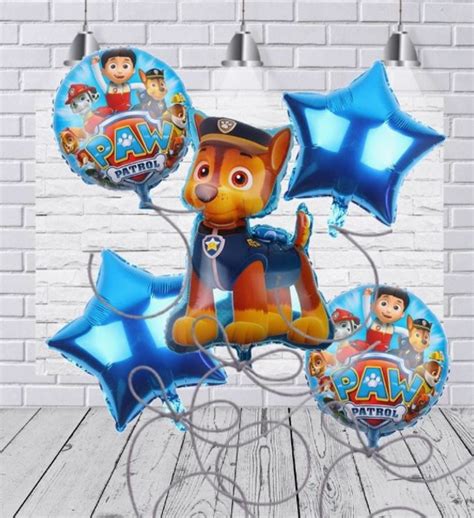 Набор воздушных надувных фольгированных шаров Щенячий патруль Чейз Гонщик 5 шт фото отзывы