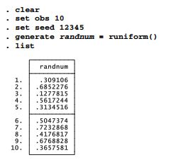 Creating Random Data And Random Samples In Stata HKT Consultant