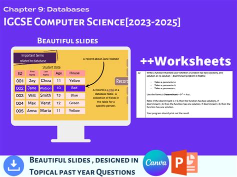 IGCSE Computer Science Chapter 9 Databases 53x Animated Slide Access
