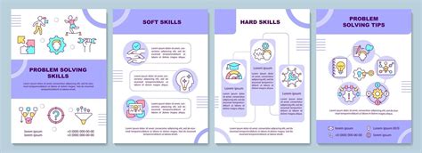 Problem Solving Tips Brochure Template 2209760 Vector Art At Vecteezy