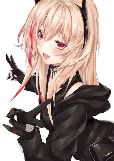 Sopmod Ii Gfl Anime Oc Female Blonde Hair Red Eyes M4 Sopmod Ii