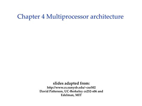 PPT Chapter Multiprocessor Architecture PowerPoint Presentation